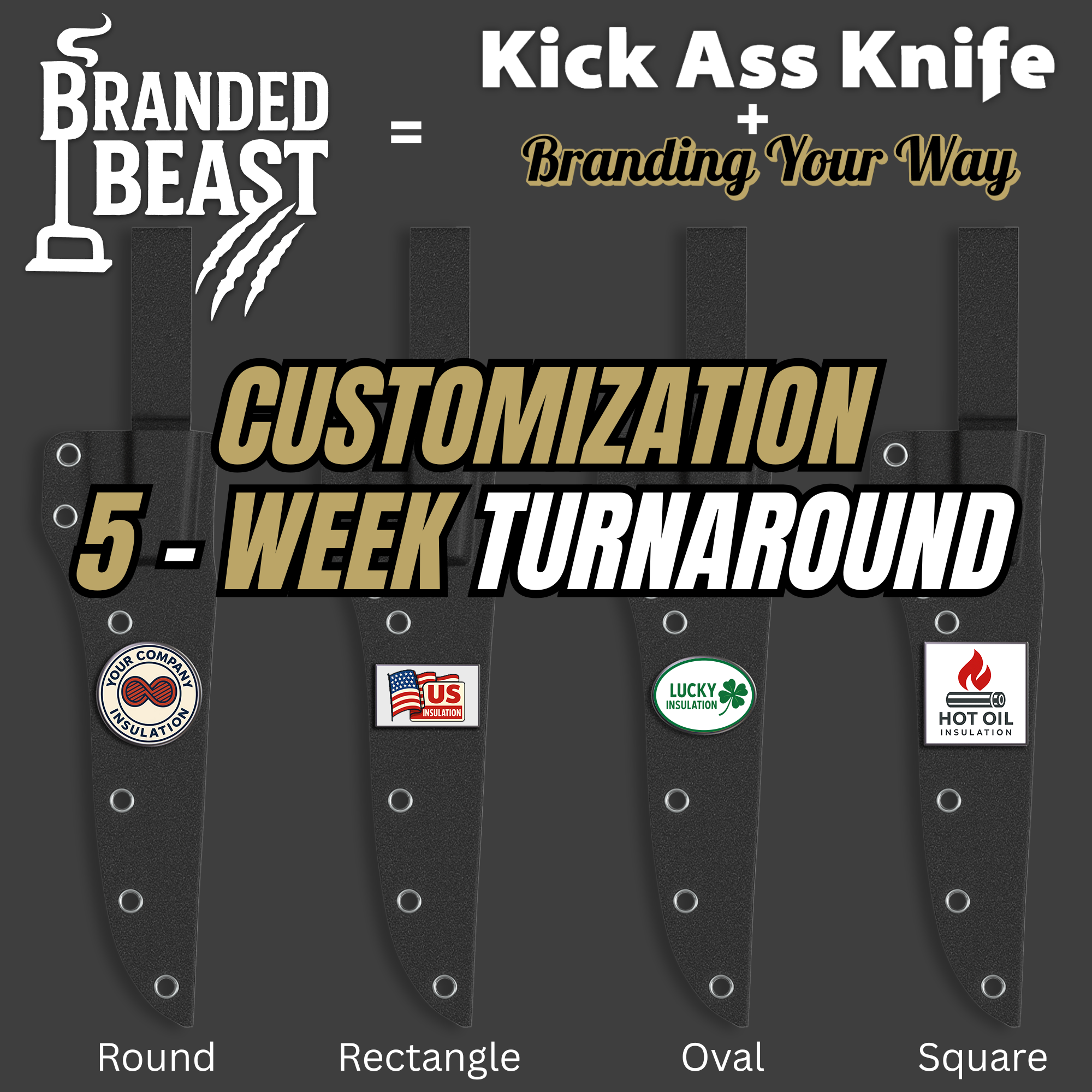 Branded Beast Knife Set Mechanical Insulation Tools - Kiss Ass Fab ...